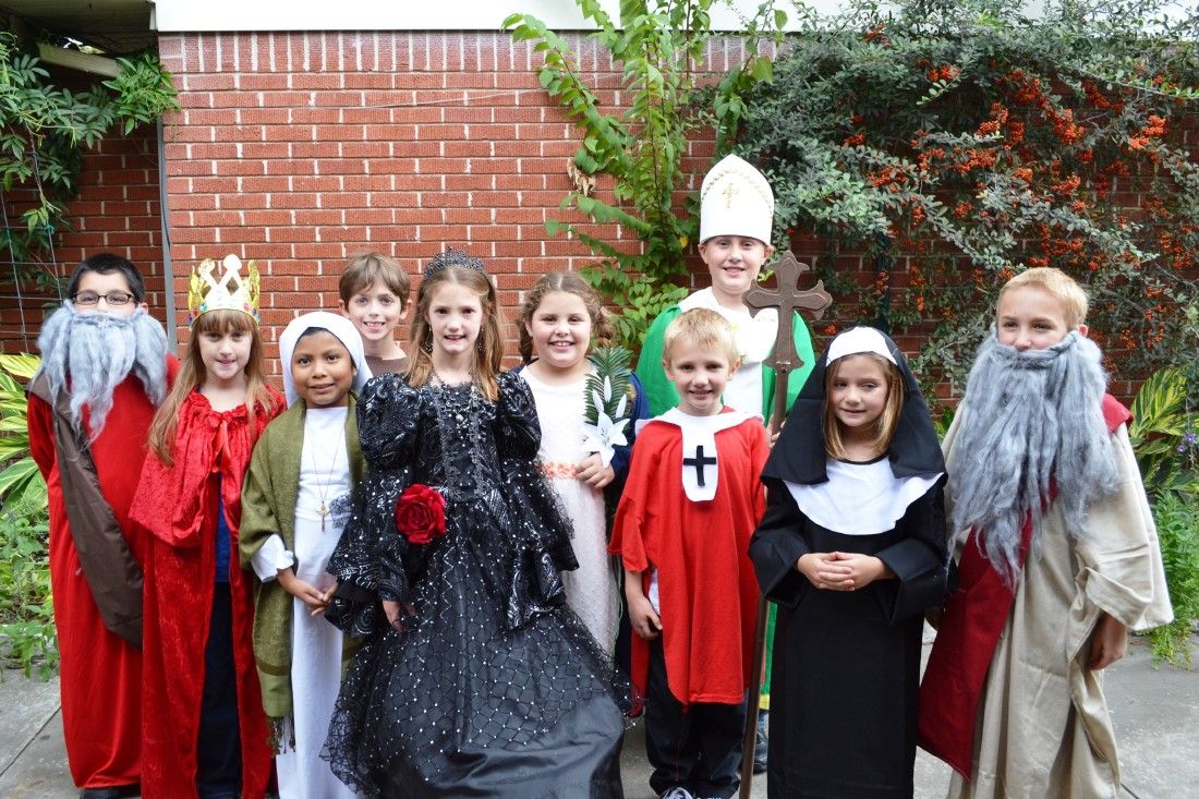 St. Anne third grade students honor saints with presentations