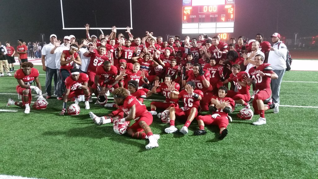 FOOTBALL: Crosby blows away CE King 49-12 for District title