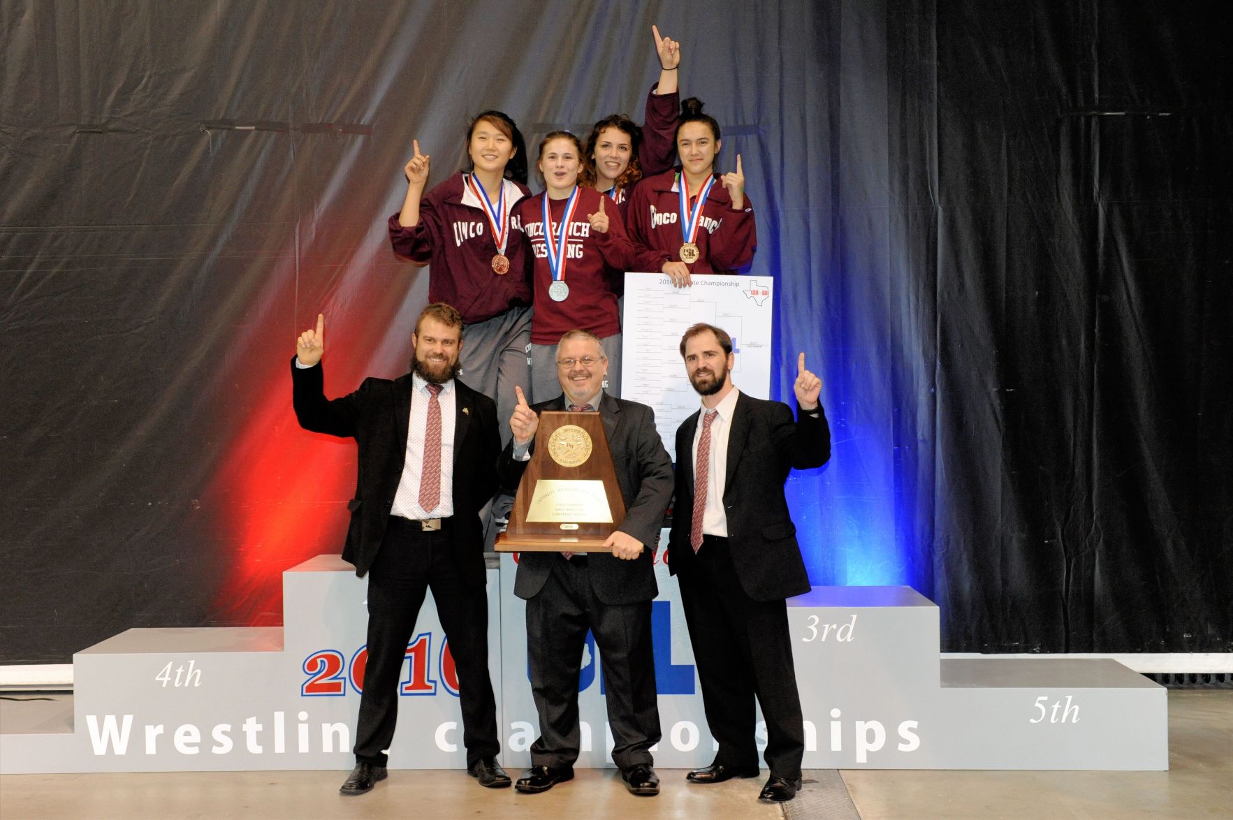 Cinco Ranch wrestling voted The Rancher Girls Team of the Year