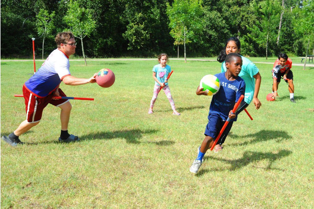 Quidditch teams teach children game created in world of Harry Potter