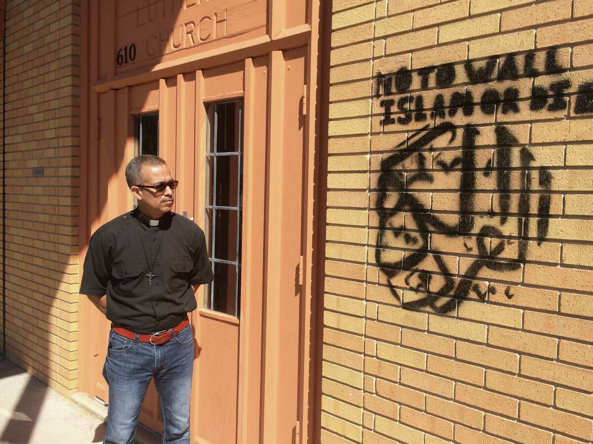 Graffiti defaces S.A. church with 'No to wall' and 'Islam or Die'