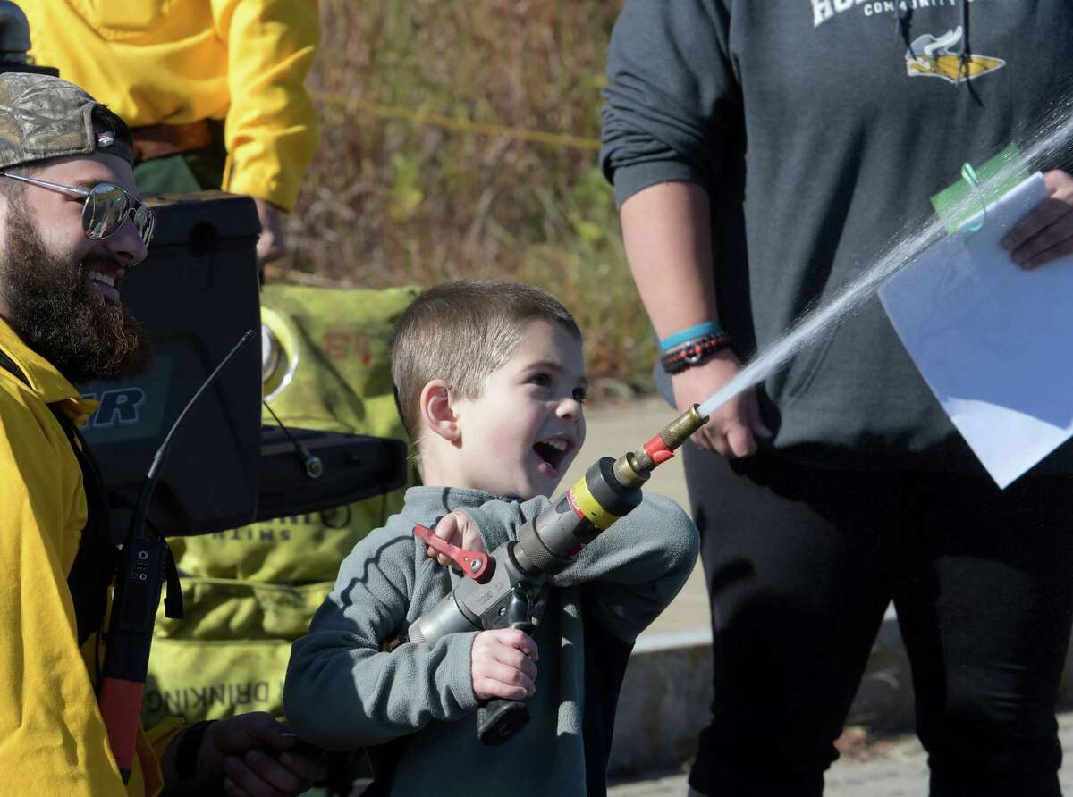 Photos: Fire training with cuddly bear