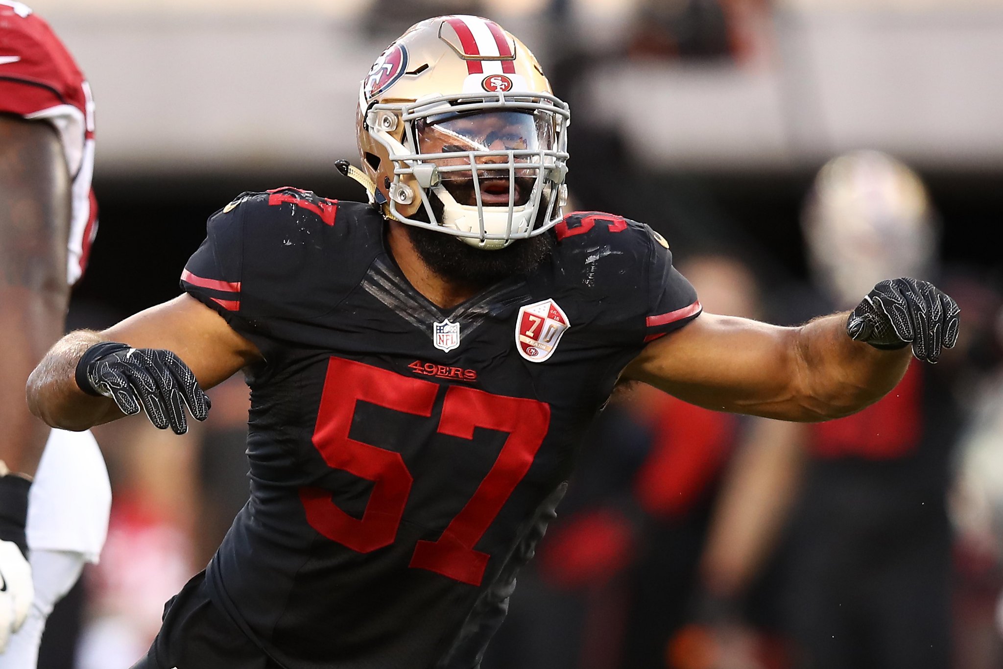 49ers’ inside linebacker Michael Wilhoite is next up, again