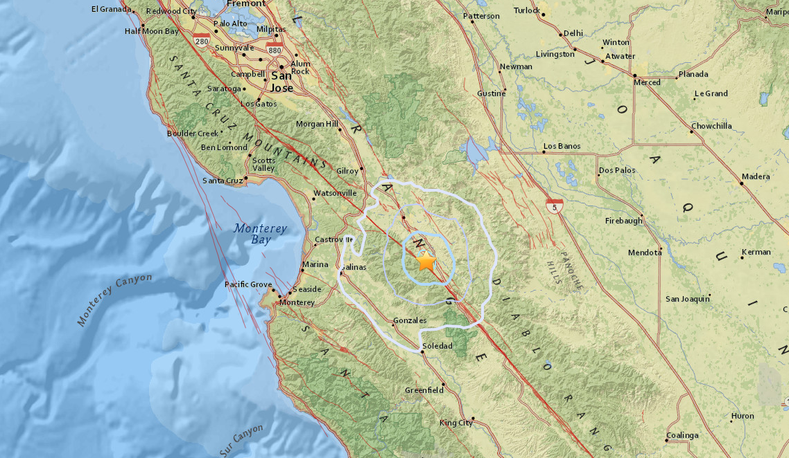 Magnitude-3.8 earthquake strikes in central California