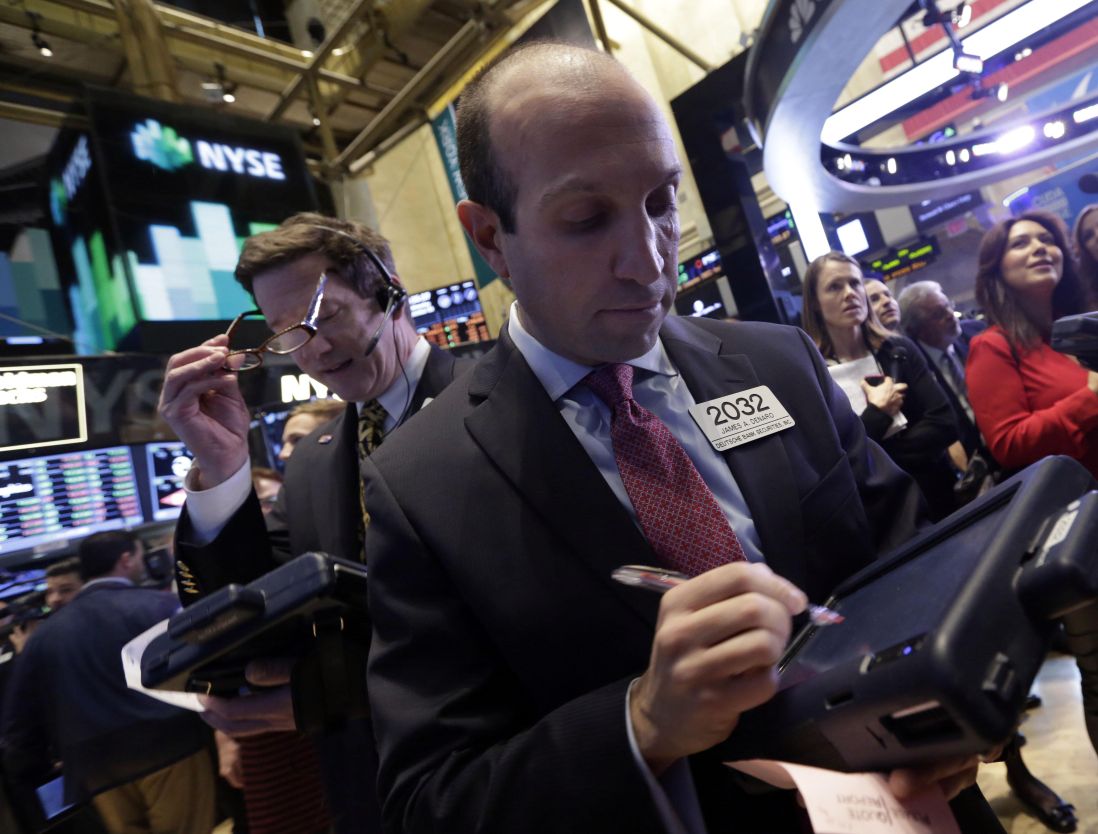 Dow Jones average closes at a record