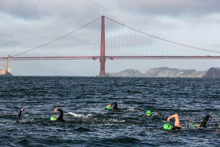 Blind swimmers and guides swim from Alcatraz to Crissy Field in SF - SFGate