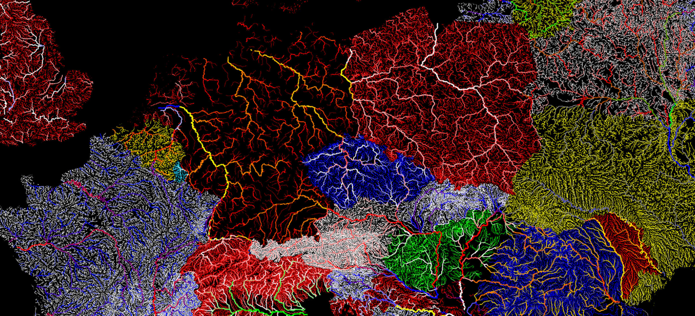 Very cool 3D maps show river basins in U.S., Europe