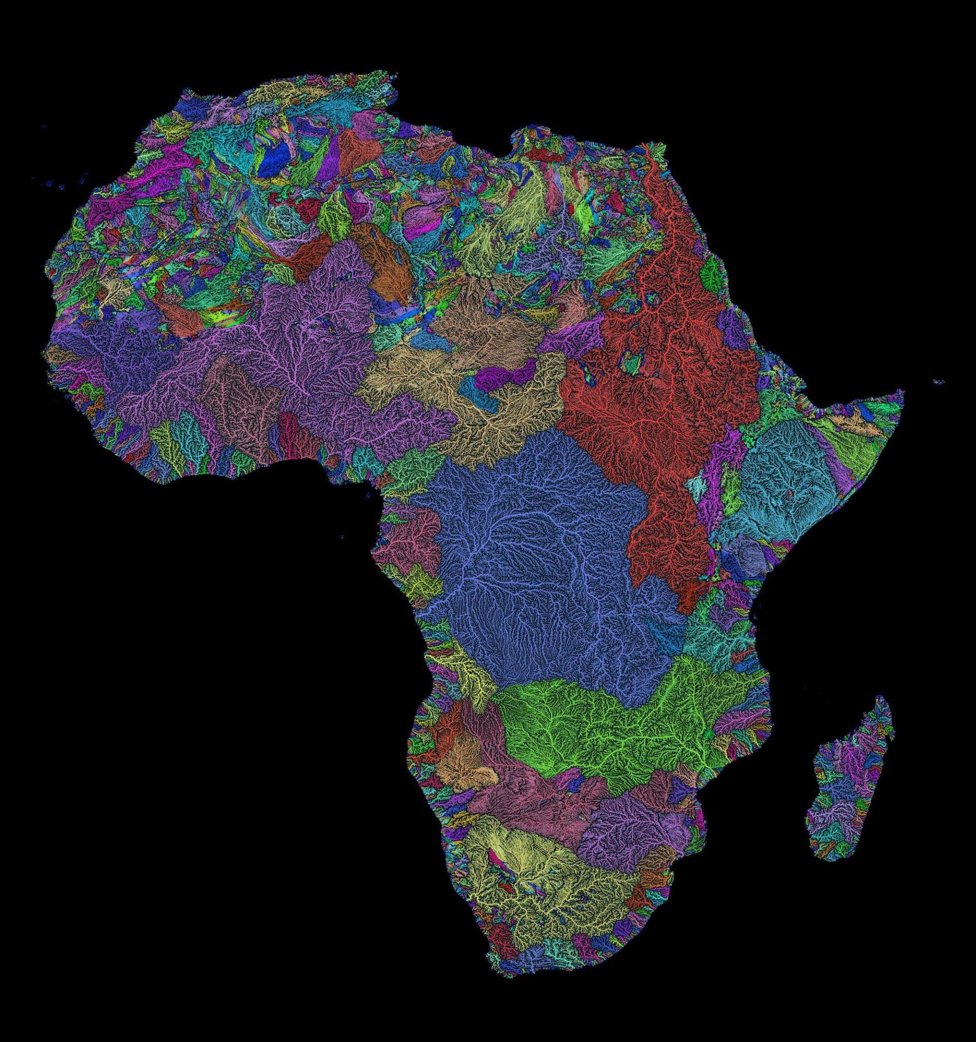 Very cool 3D maps show river basins in U.S., Europe