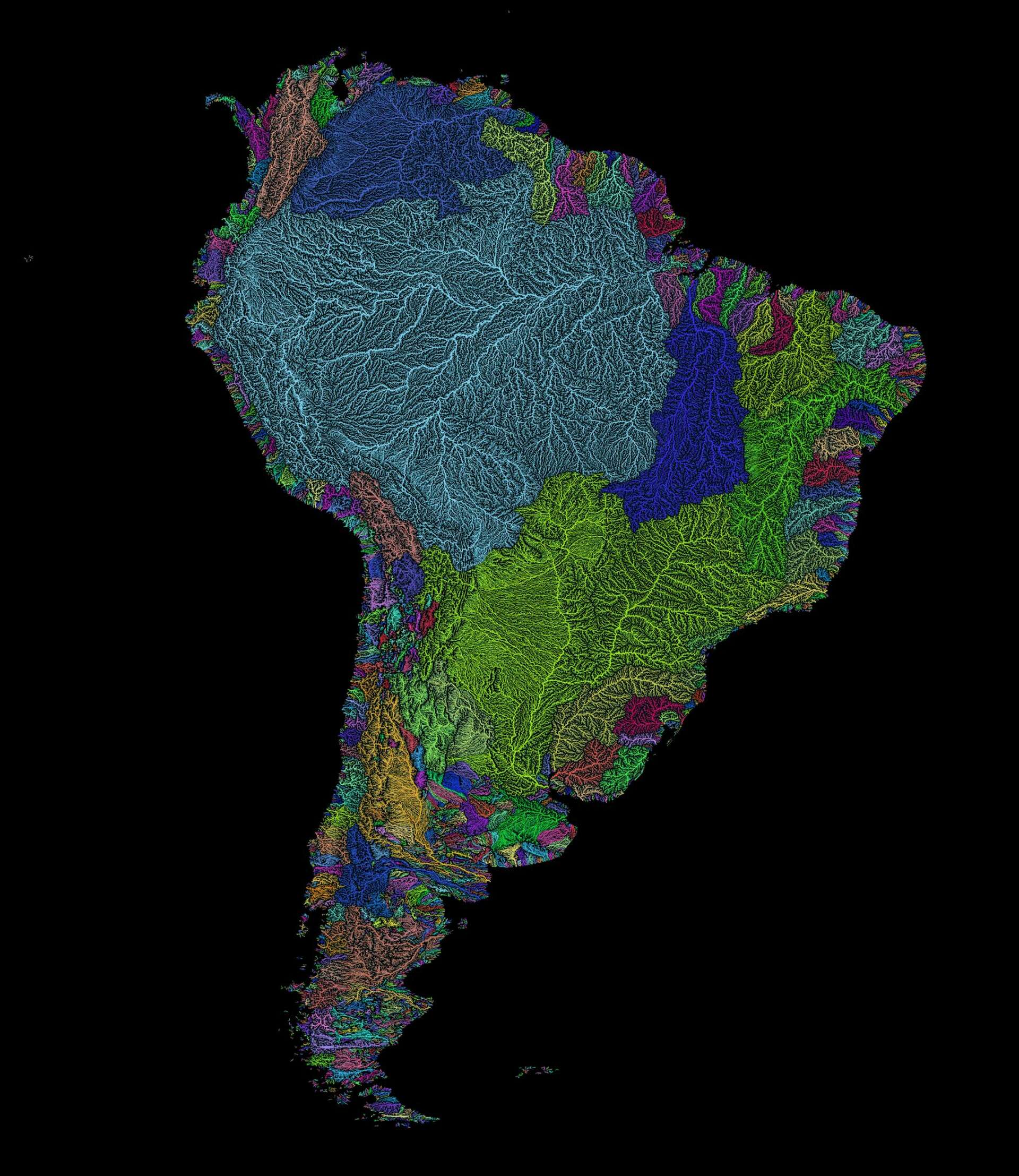 Very cool 3D maps show river basins in U.S., Europe