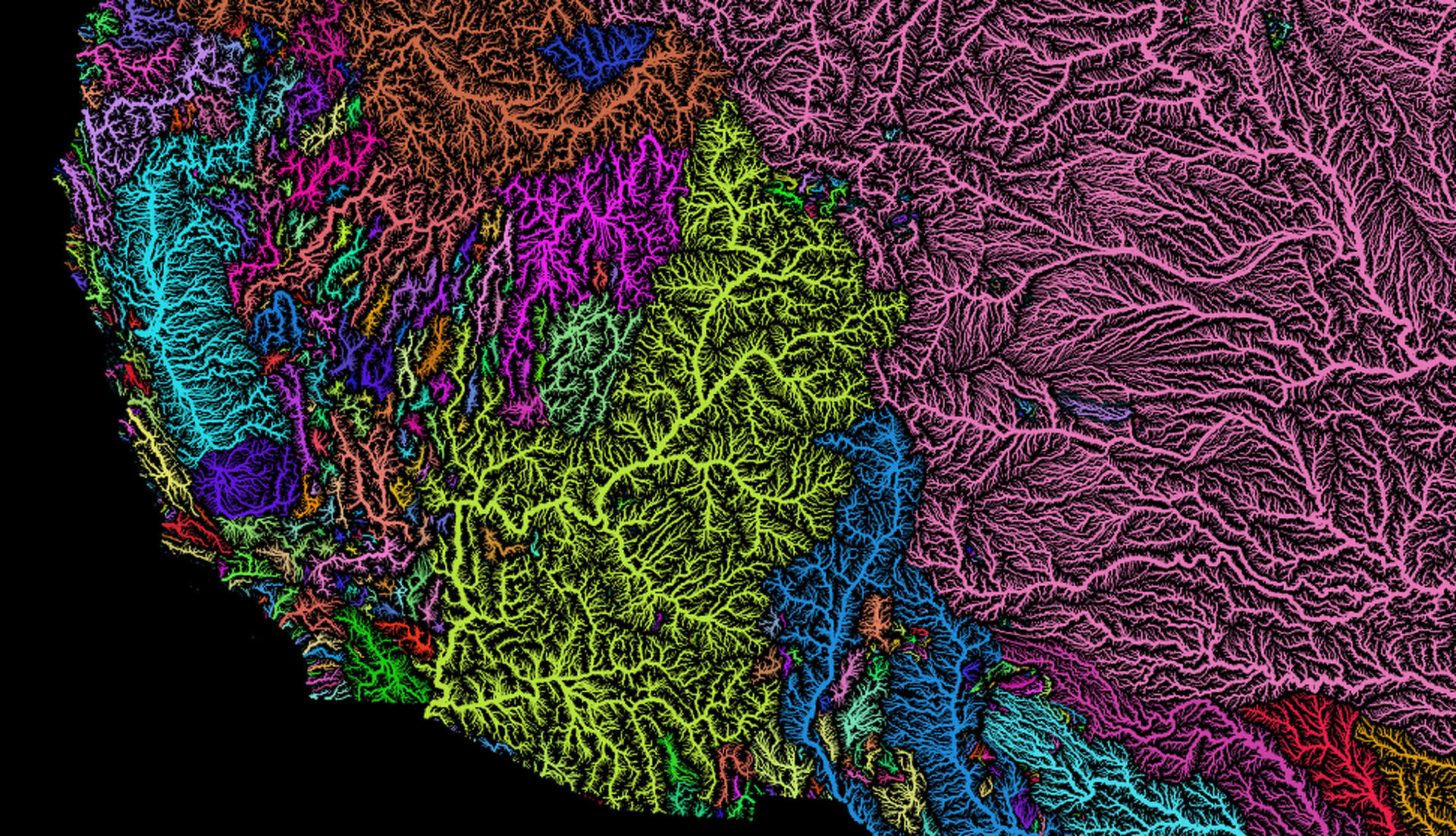 Very cool 3D maps show river basins in U.S., Europe