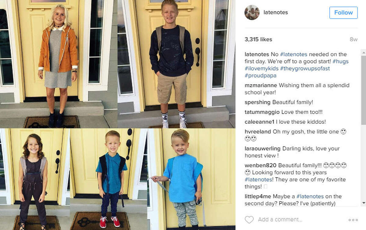 Dad embarrasses kids' tardiness with epic notes