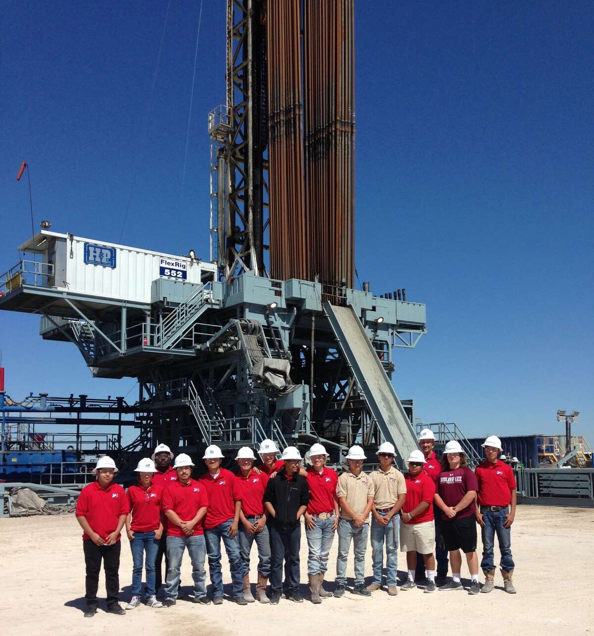Petroleum Academy students tour Diamondback rig site