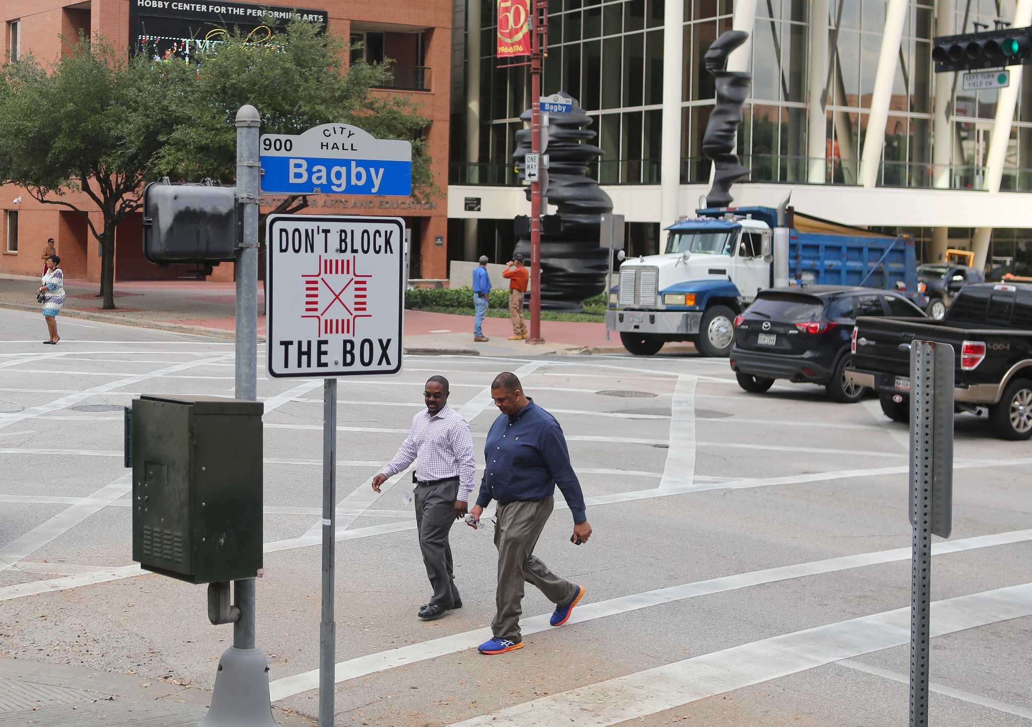 Houston sets sights on lane blockers in downtown business district