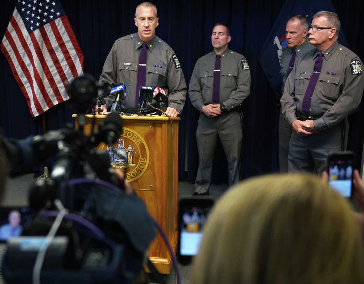 Trooper dies after being hit by car in Wilton