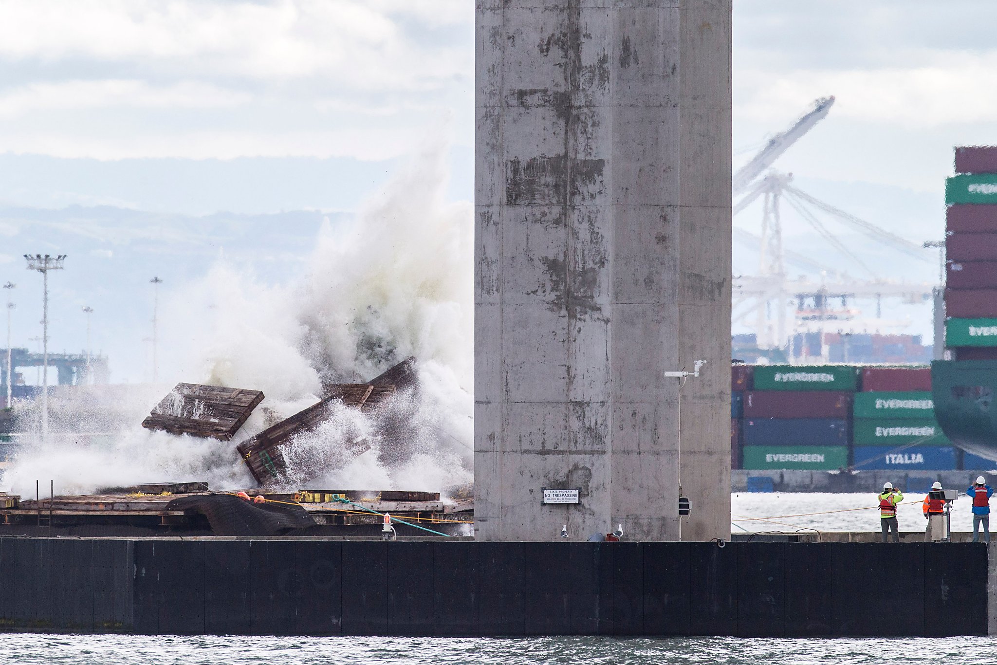 Old Bay Bridge foundation imploded