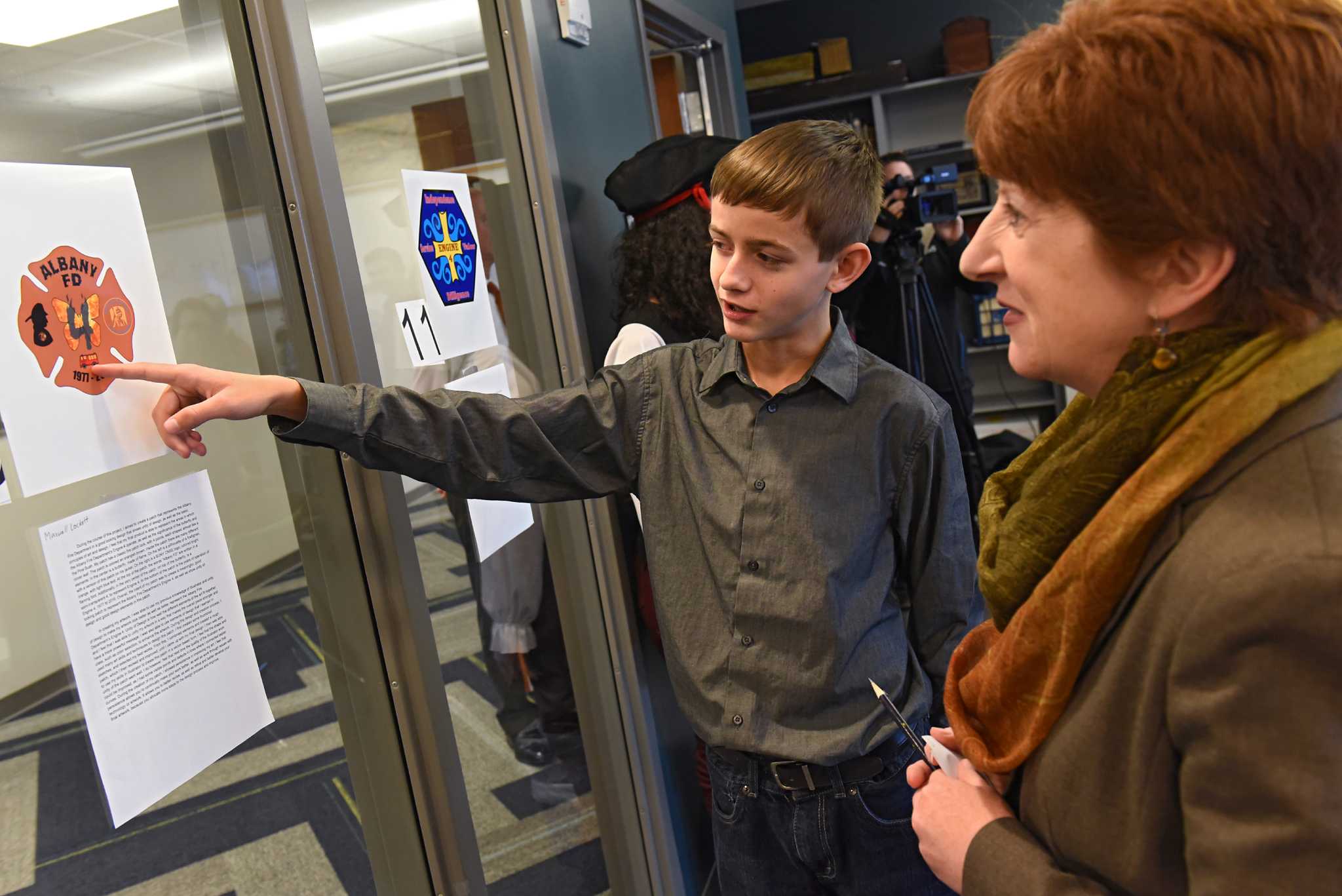 Students design Albany Fire Department patch