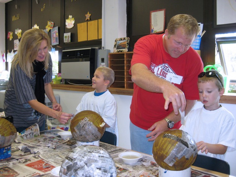 Balloon globes give students a reference for geography