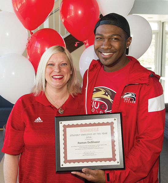 DeShazer honored as student employee