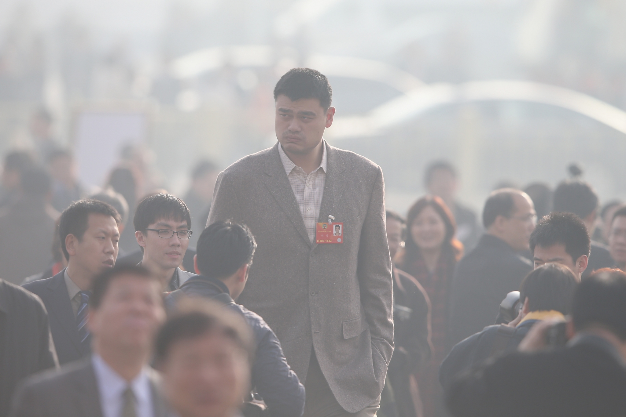 Yao Ming Next To Jj Watt