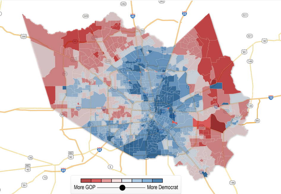 Despite national result, Houston area goes blue - and getting bluer