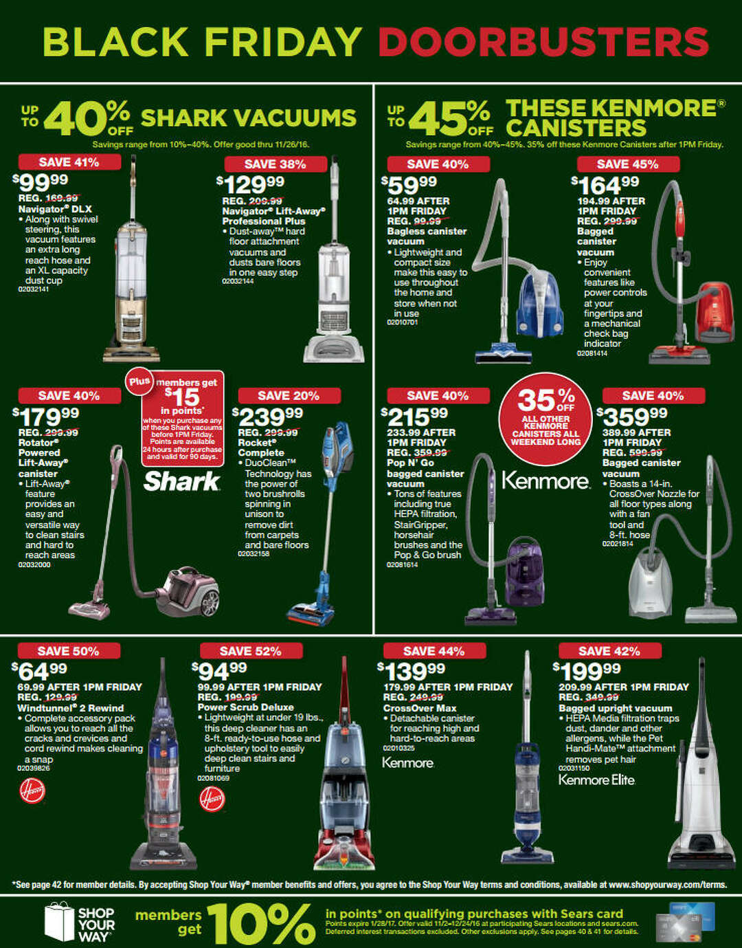Sears Black Friday 2016 Doorbuster ad circular released (see all 48 pages)