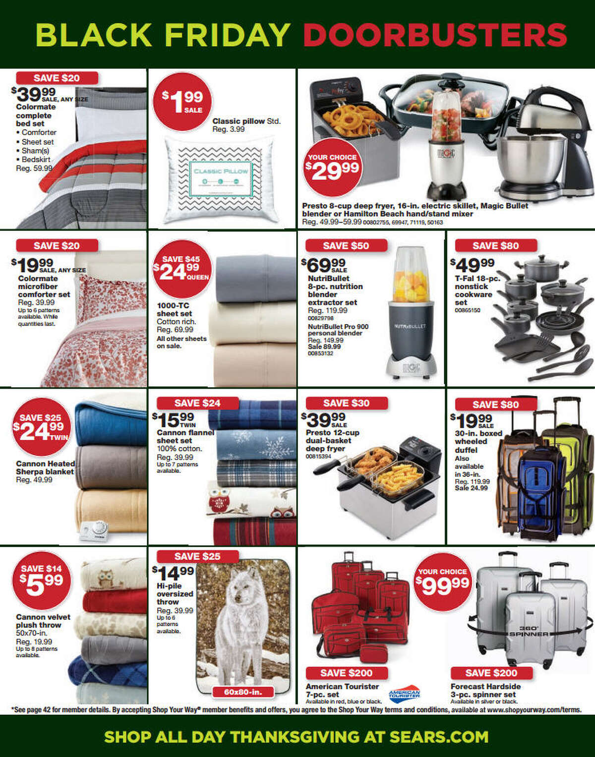 Sears Black Friday 2016 Doorbuster ad circular released (see all 48 pages)