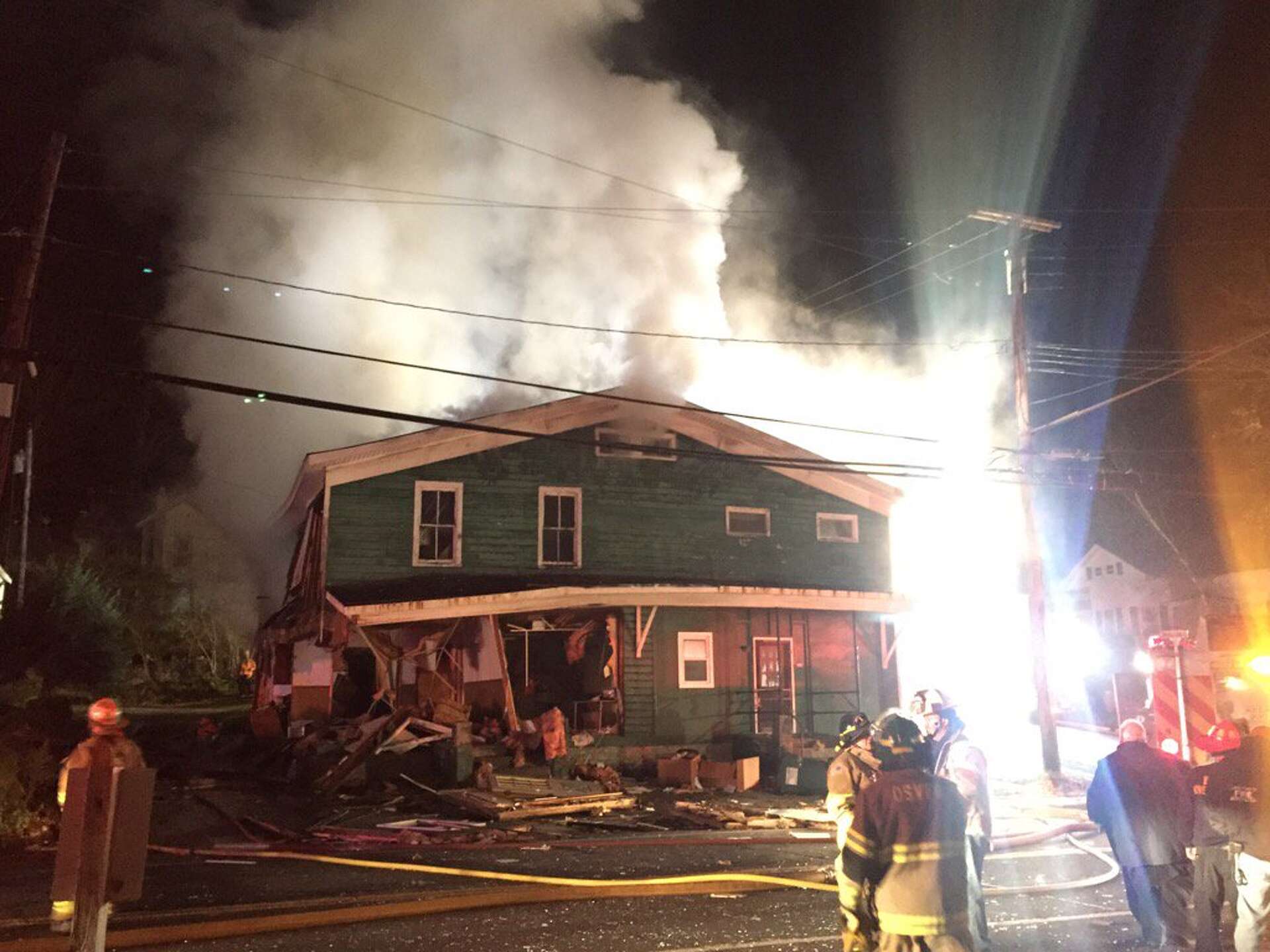 House explosion, fire rock Delanson