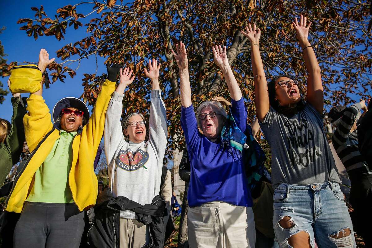 Peaceful, positive protesters decry Trump in SF, Oakland