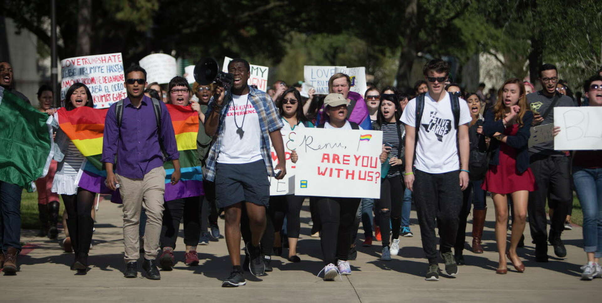 Students protesters see Trump's election, views as dangerous to nation