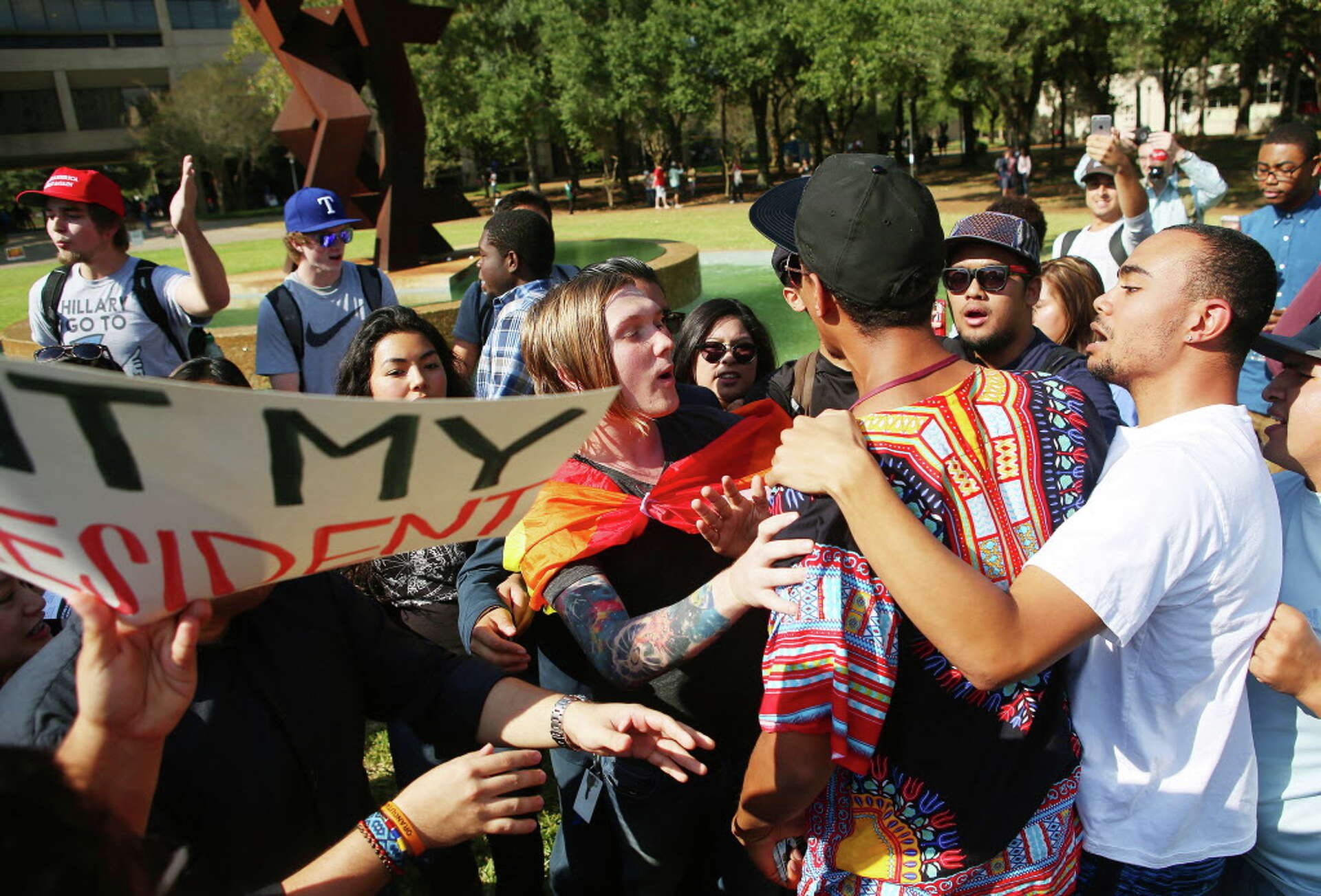 Students protesters see Trump's election, views as dangerous to nation