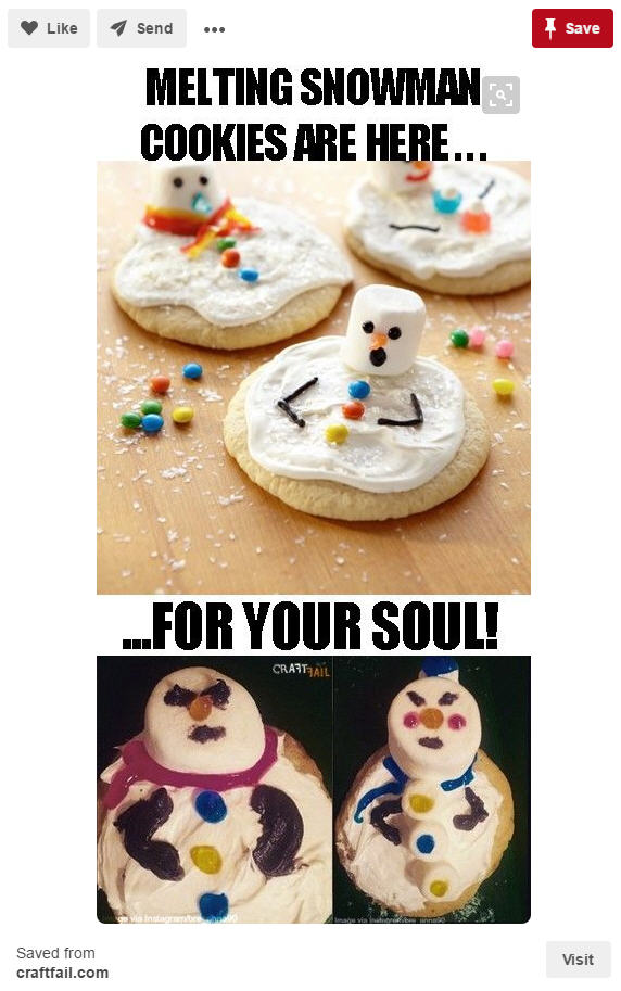 Melted Snowman Cookies Nailed It