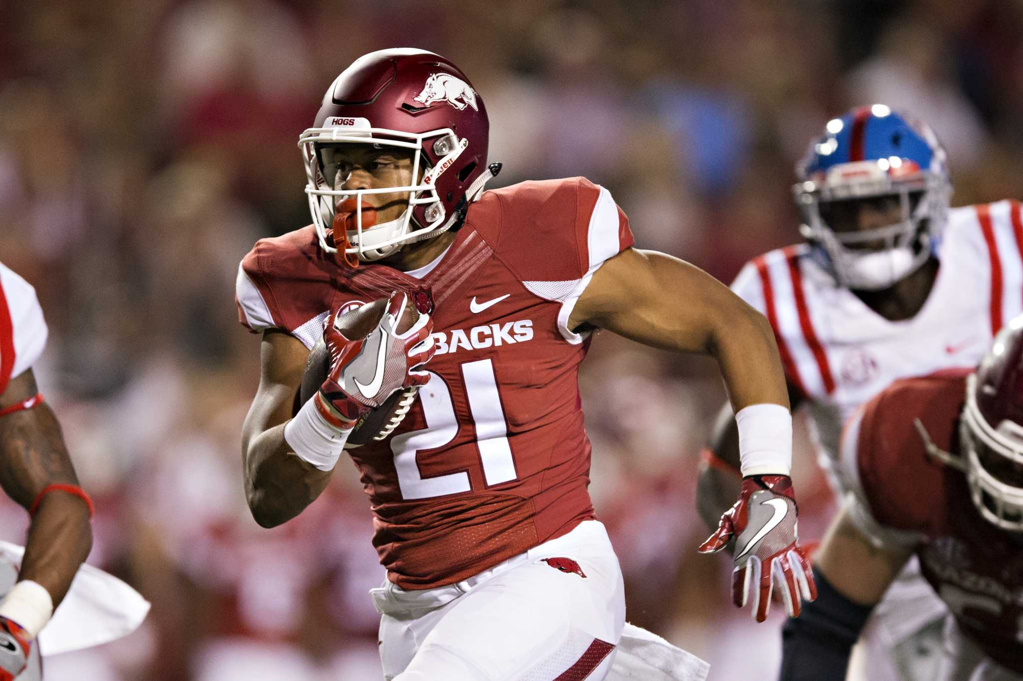Whaley runs into reminders of home during freshman season at Arkansas