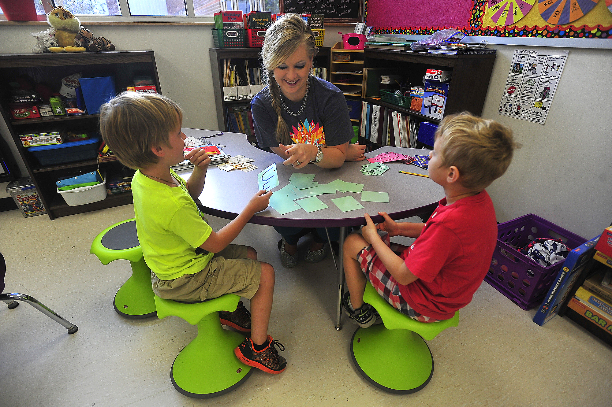 Students 'get their wiggles out' with custom classroom furniture