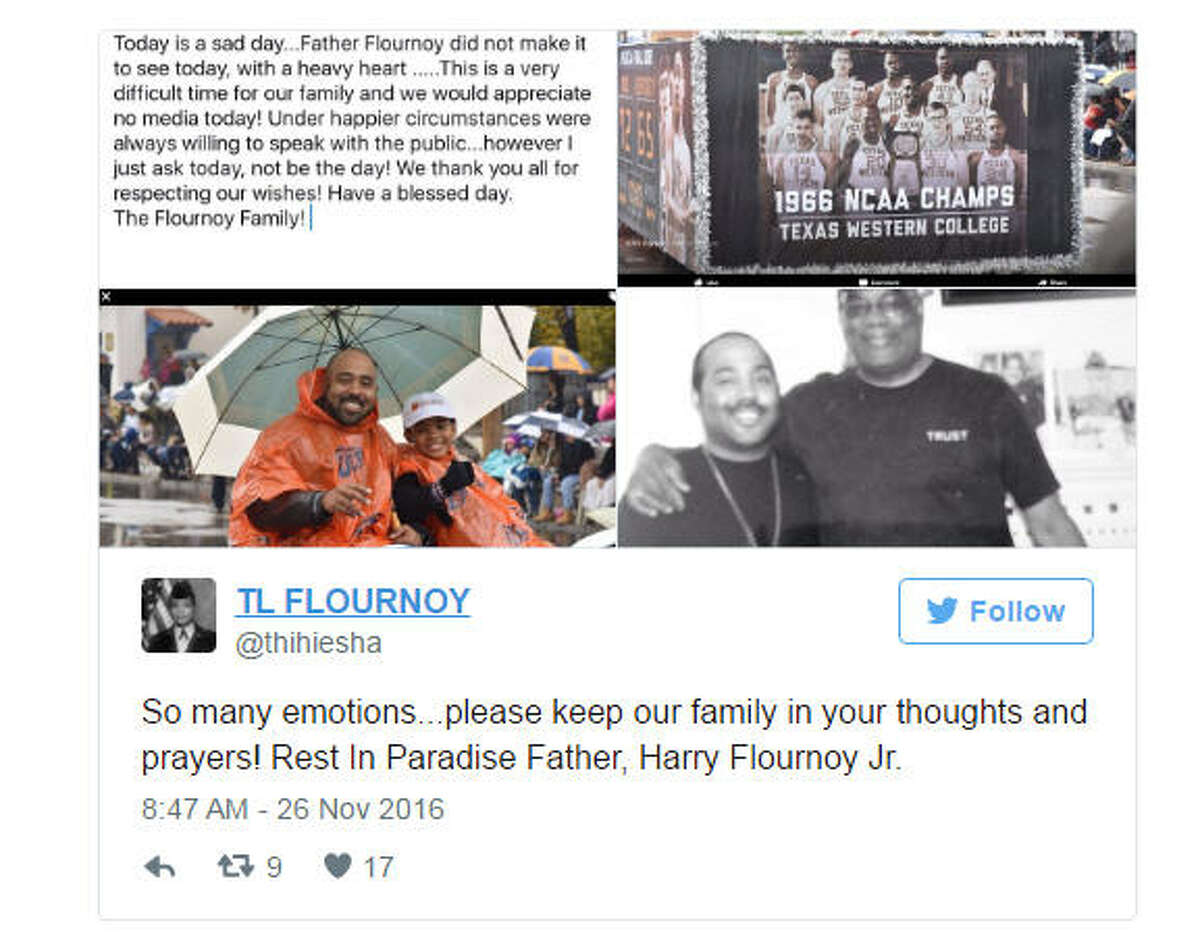 Harry Flournoy, member of Texas Western, dies at 72