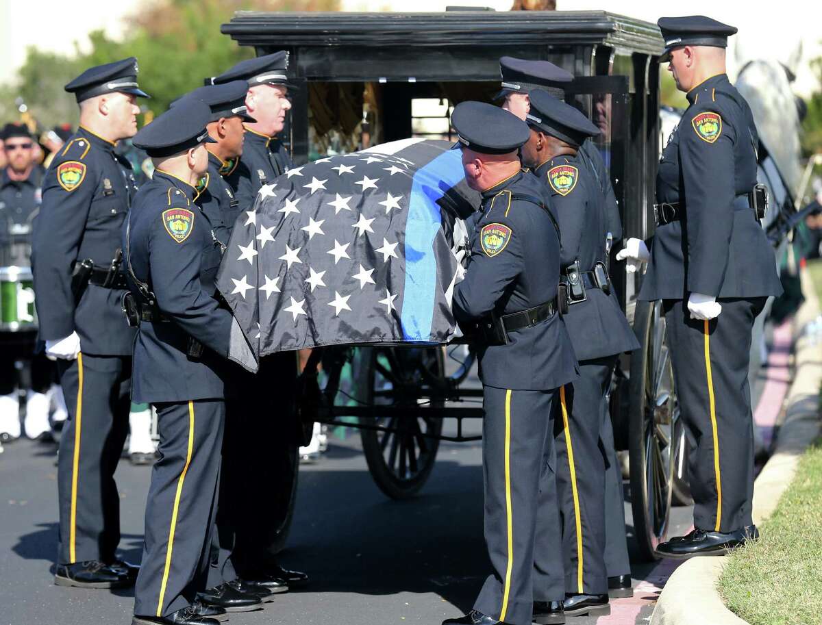 About 3,000 honor slain SAPD officer Benjamin Marconi at funeral