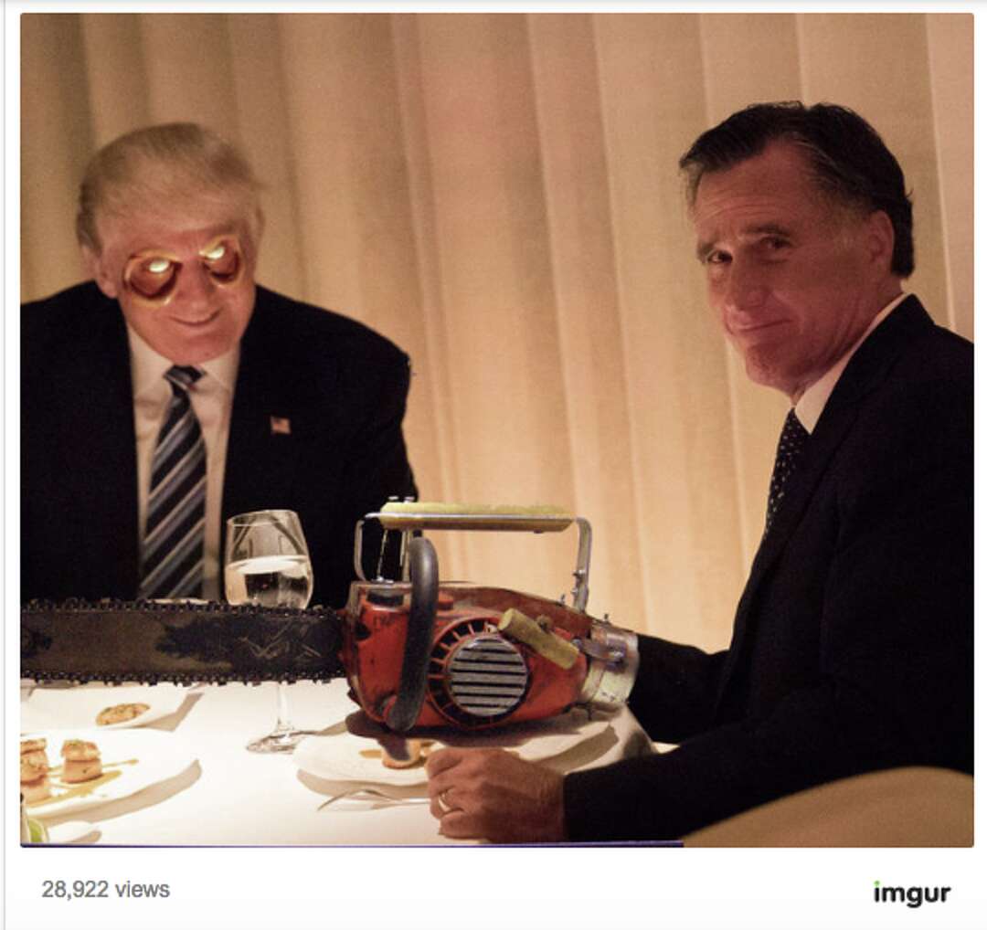 Trump–Romney dinner date on Tuesday night provides fodder for memes