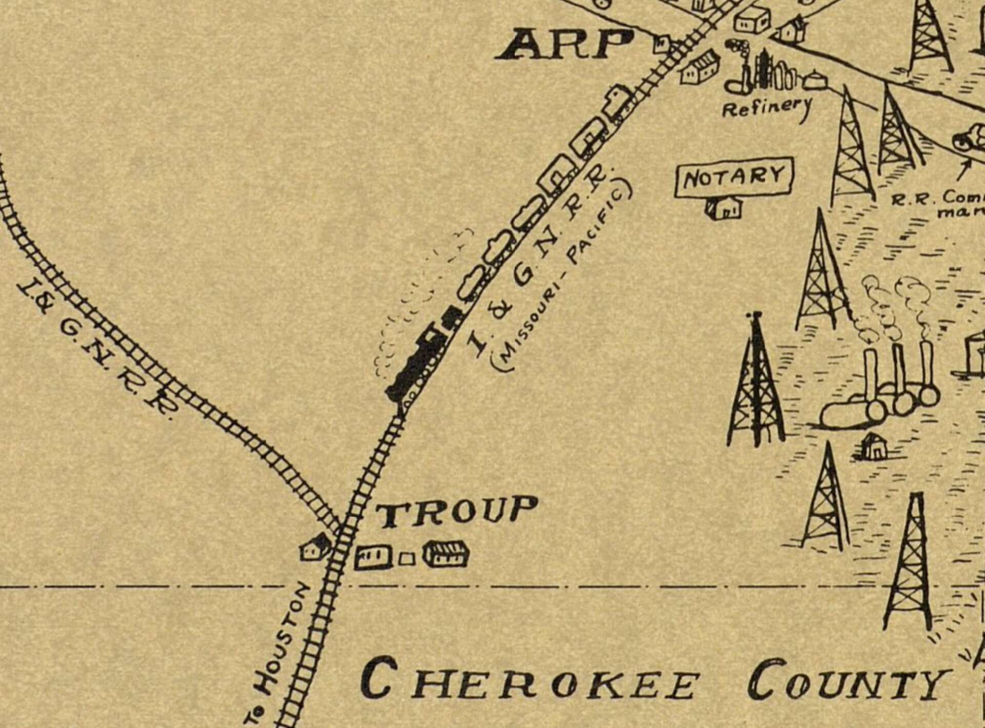Old map of Texas oilfields is a trip through time