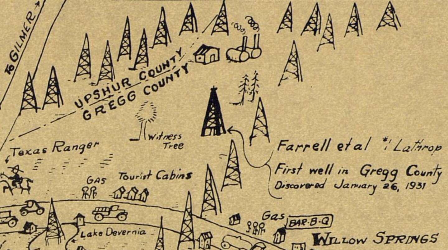 Old map of Texas oilfields is a trip through time