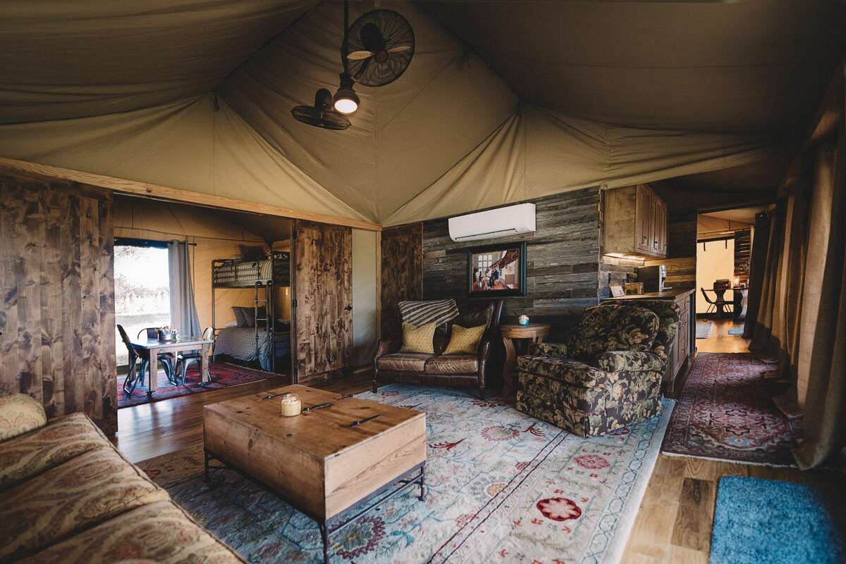 This deluxe North Texas tent home looks rather inviting