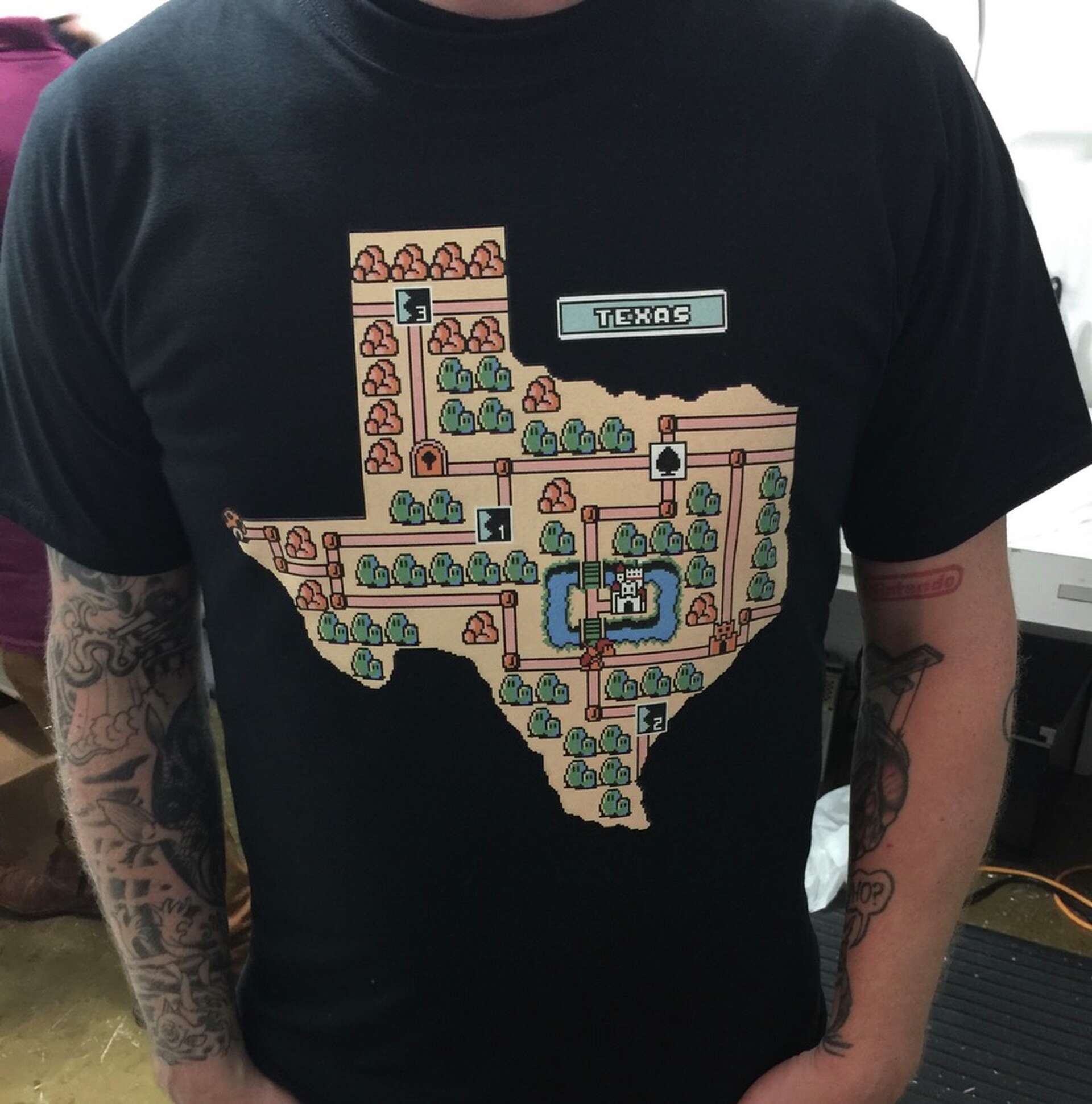 Nintendo-loving Houston T-shirt designer reimagines Texas as a Mario world