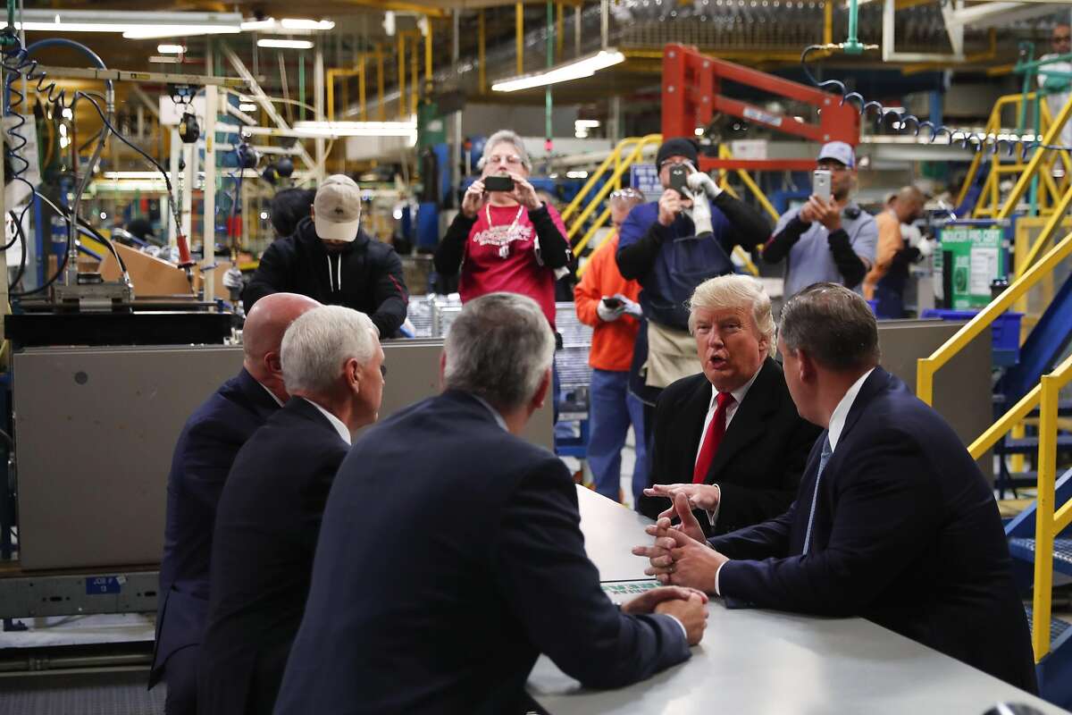 Trump salutes Indiana factory, himself for saving jobs