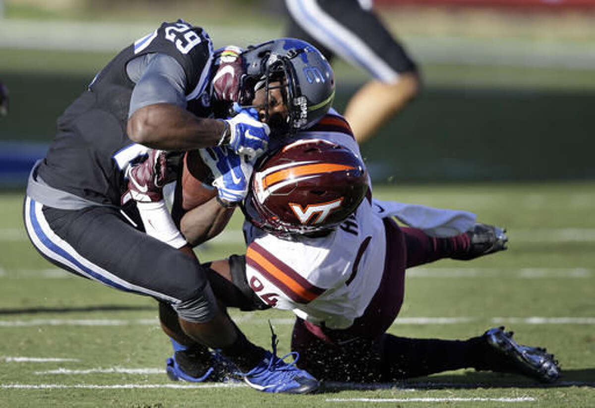 No. 23 Virginia Tech holds on for 24-21 win over Duke