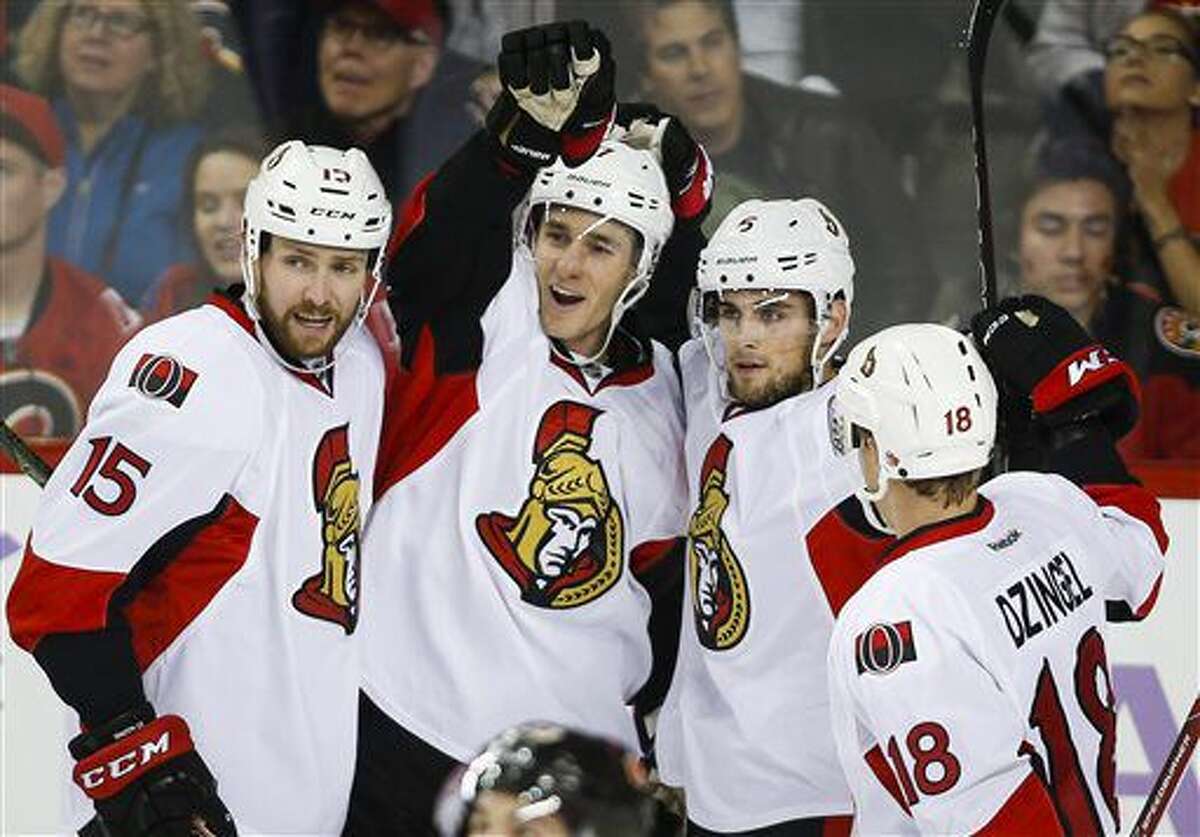 Hamilton's 3 points leads Flames to 5-2 win over Senators