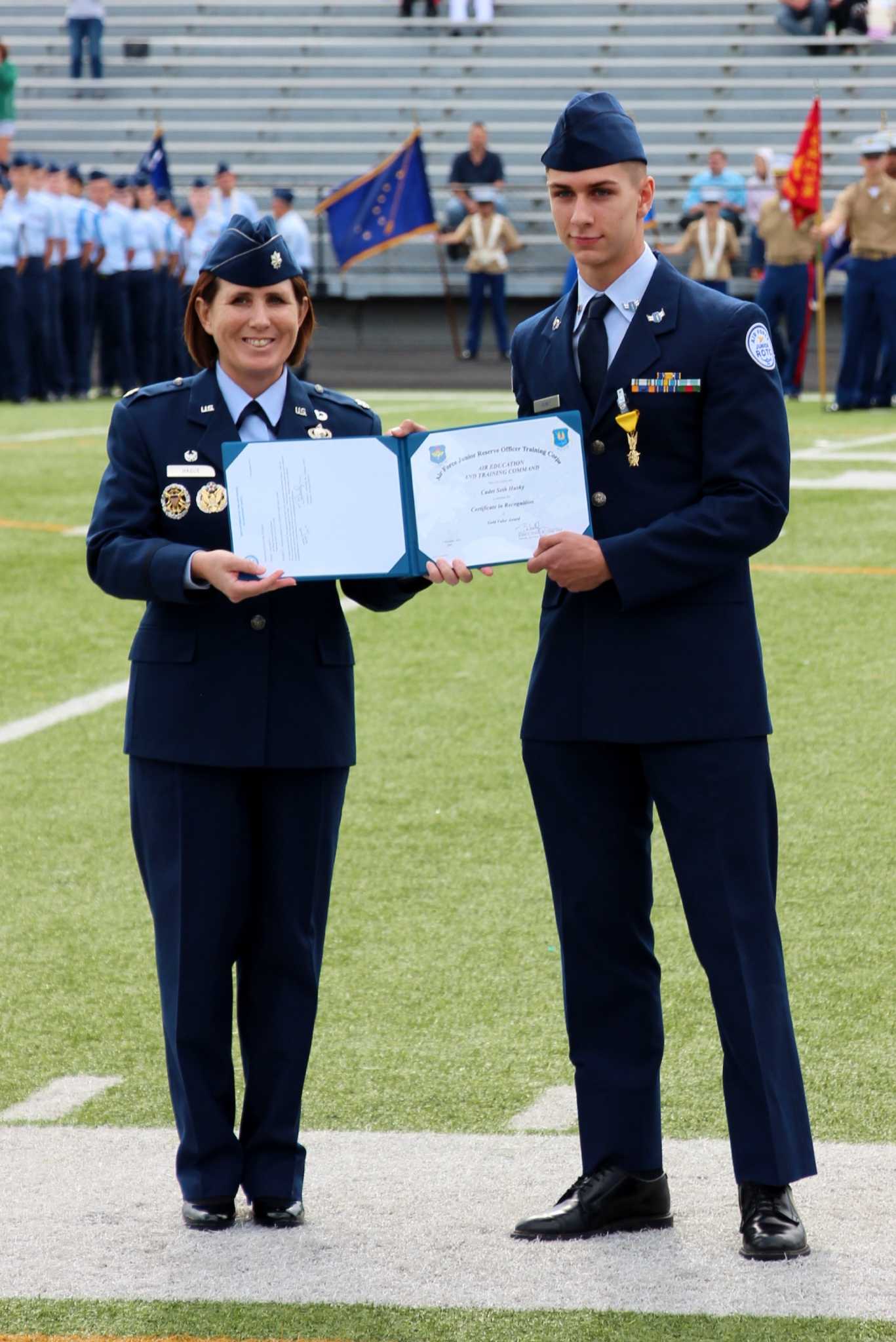 Cadet recognized at Conroe ISD Salute to Veterans Cadet recognized at Conroe ISD Salute to Veterans
