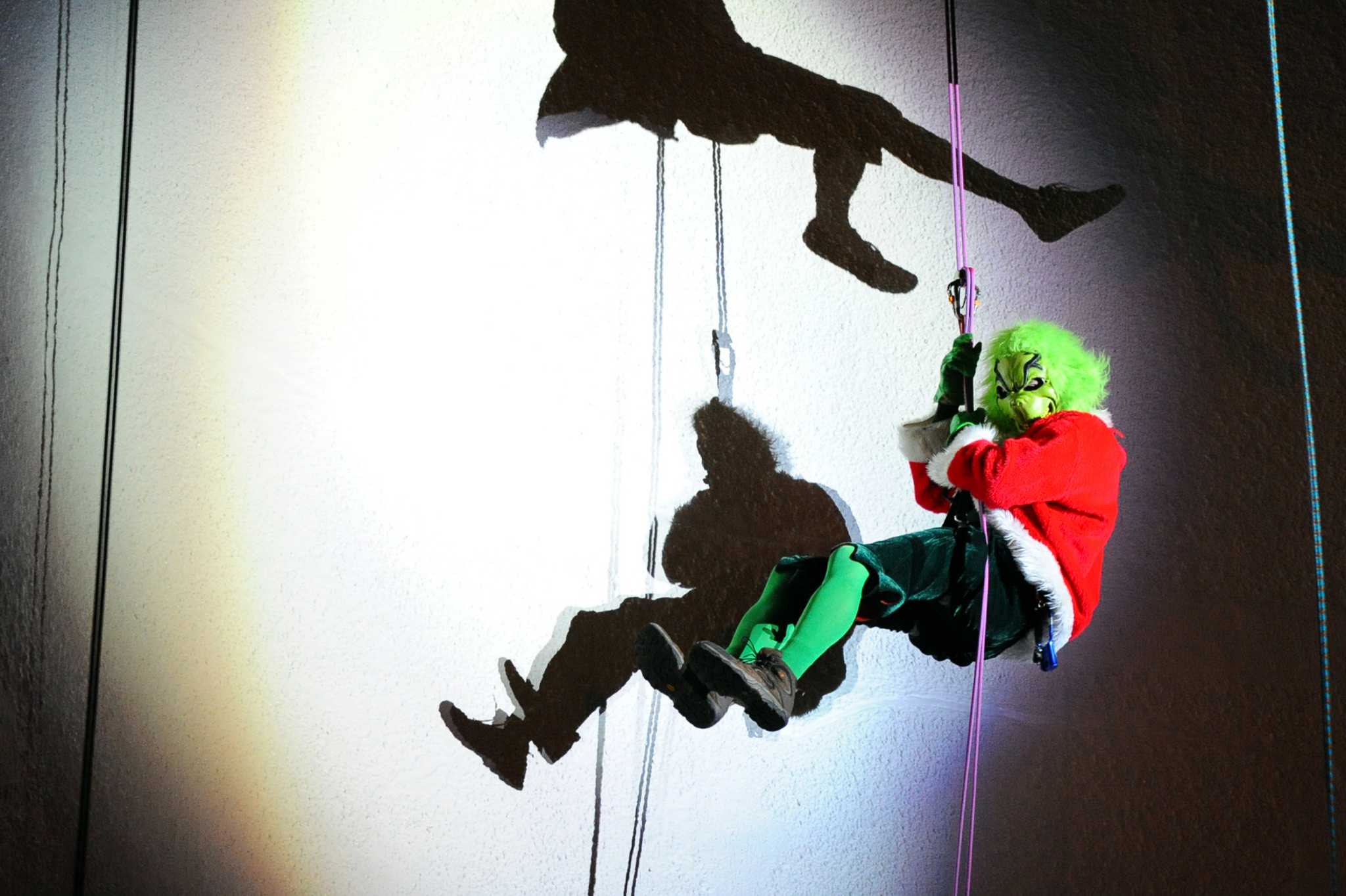 Rappelling event and lighting kicks off holiday season in Stamford