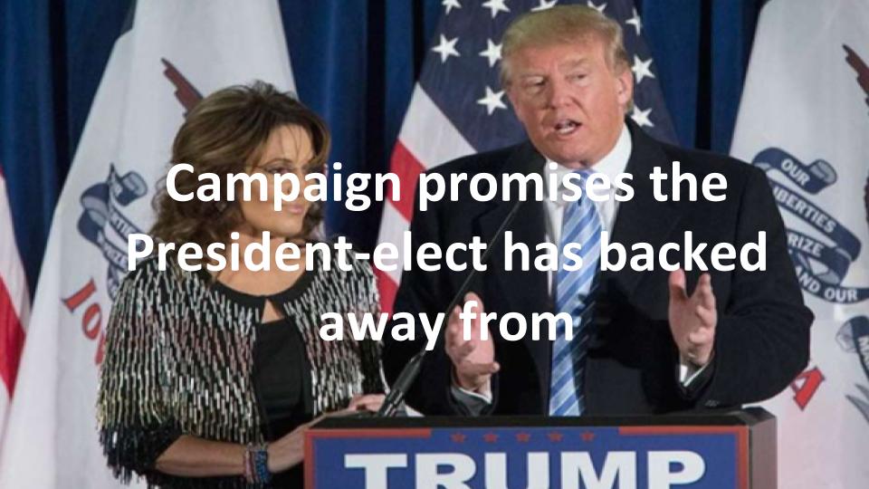 Donald Trump has changed his mind on these 7 campaign promises