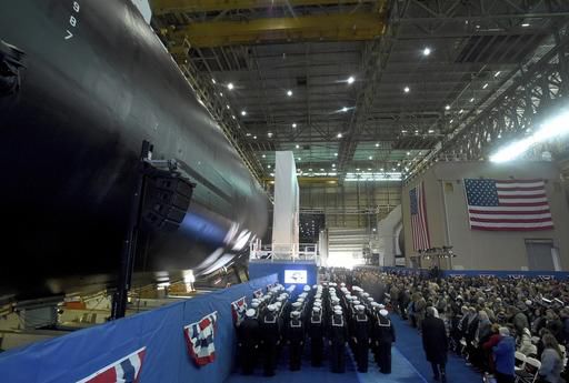 Navy christens submarine USS Colorado in shipyard ceremony