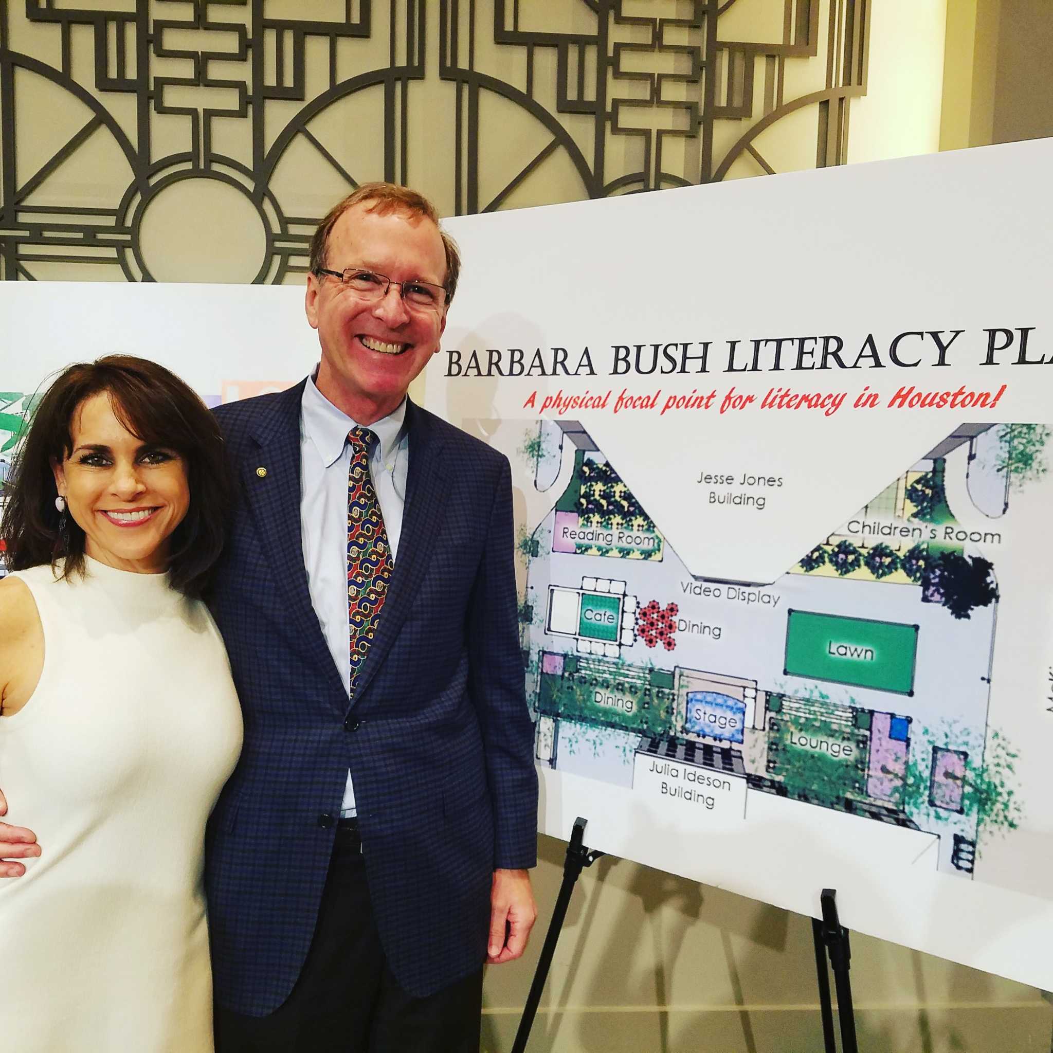 Downtown library's plaza to be named for Barbara Bush