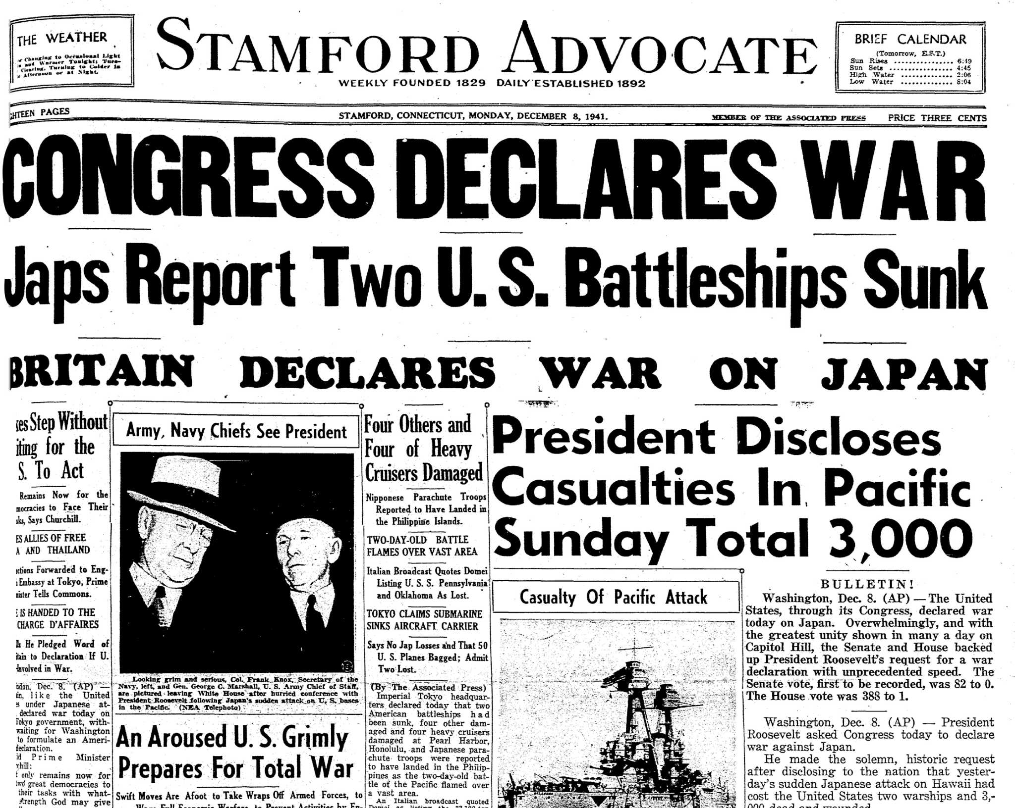 Revisiting Stamford on Pearl Harbor attack’s 75th anniversary