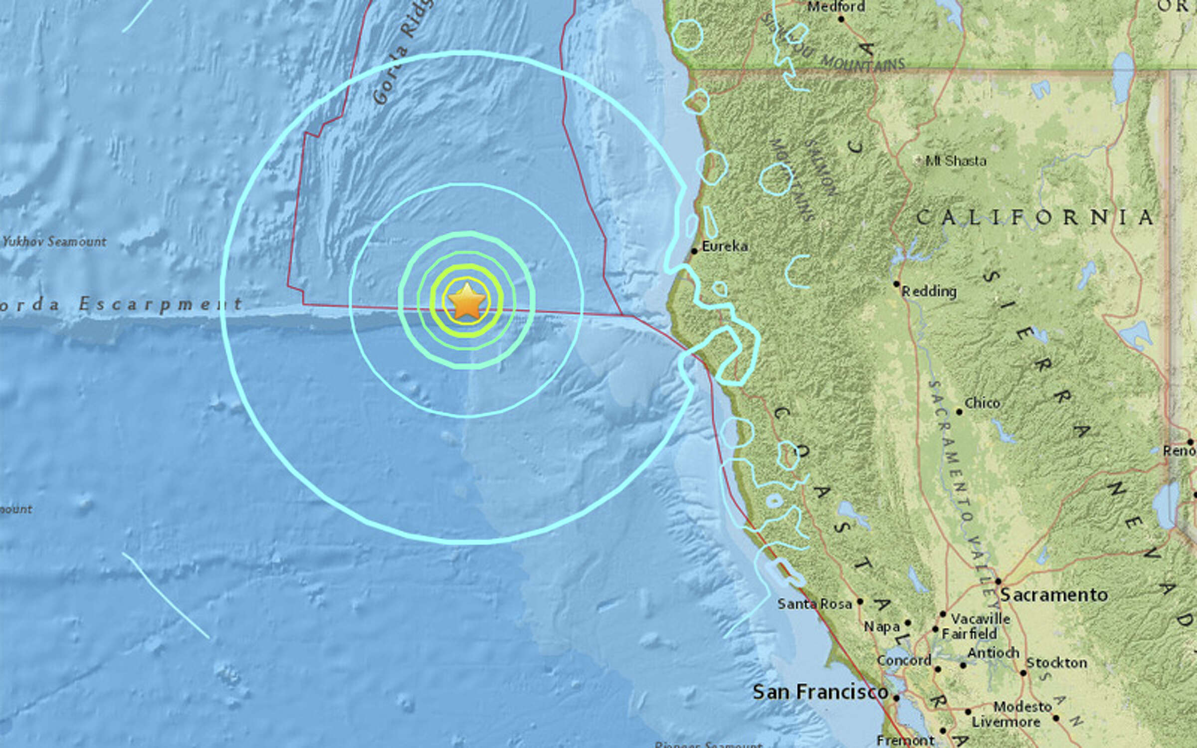 6.5 quake, off coast of Humboldt County, felt in Bay Area